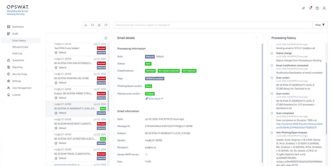 OPSWAT MetaDefender Email Security